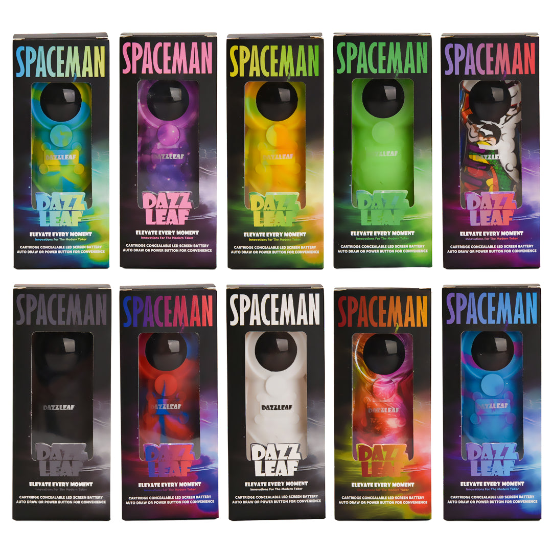SPACEMAN 510 Cartridge Concealable VV 550mAh PreHeat LED Screen Batter ...